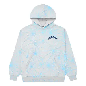SP5DER Aop Web Hoodie - Grey/blue