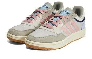Adidas Hoops 3.0 Low Top Sneakers - Cream White/pink/brown