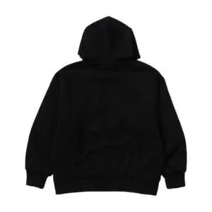A BATHING APE College Puffy Relaxed Fit Pullover Hoodie - Black
