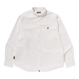 A BATHING APE One Point Oxford Ls Shirt - White