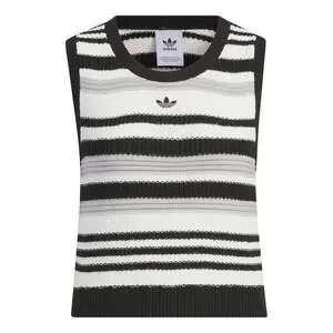 Adidas Originals Knit Striped Tank Top - White/black