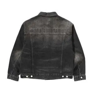 A BATHING APE Distressed Denim Trucker Jacket