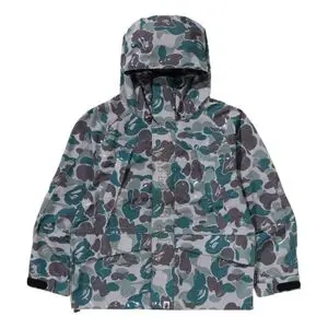 A BATHING APE Laminated Camouflage Snowboard Jacket - Beige