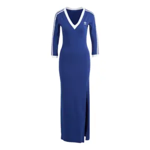 Adidas Originals Adicolor Maxi Stripe Dress - Blue
