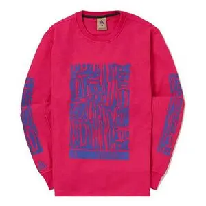 Nike Long Sleeve Pullover With Graphic Print - Red