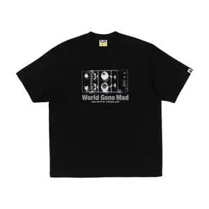 A BATHING APE Baby Milo Figure Relaxed Fit Tee - Black