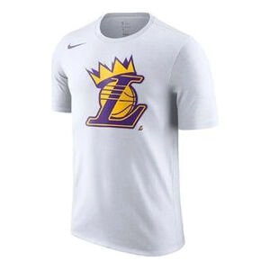 Nike Lakers Lebron James Crown Logo Short Sleeve - White