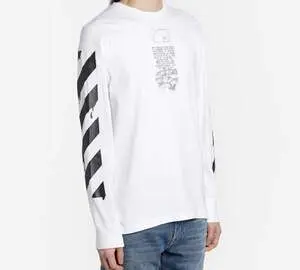 Off-White Long Sleeve Dripping Arrows Graphic T-shirt