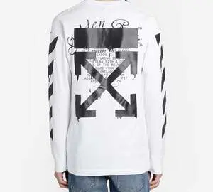 Off-White Long Sleeve Dripping Arrows Graphic T-shirt