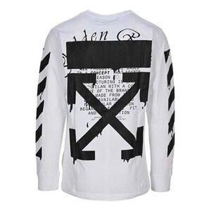 Off-White Long Sleeve Dripping Arrows Graphic T-shirt - White