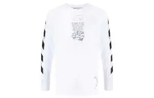 Off-White Long Sleeve Dripping Arrows Graphic T-shirt