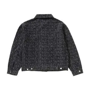 A BATHING APE Lux Sport Pattern Jacquard Denim Trucker Jacket
