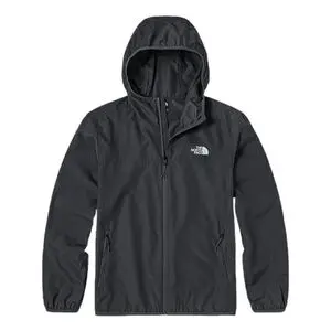 The North Face Lightweight Hooded Windbreaker Jacket - Black