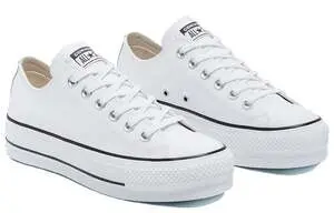 CONVERSE Chuck Taylor All Star Lift Clean Ox Low Top Platform Sneakers - White