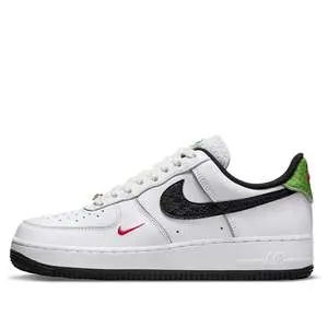 Nike Force 1 '07 Lx 'just Do It Snakeskin' Sneakers - White/black/green