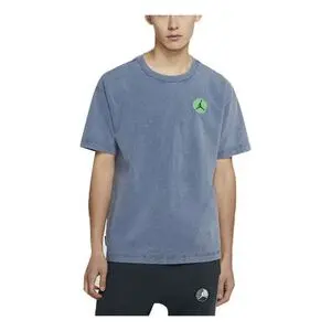JORDAN Legacy Aj13 Embroidered Pattern Short Sleeve Blue - Dark Blue