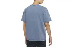 JORDAN Legacy Aj13 Embroidered Pattern Short Sleeve Blue