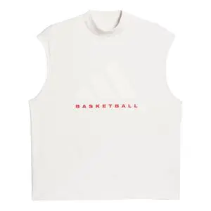 Adidas Sleeveless Basketball T-shirt - Cloud White