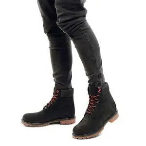 Timberland 6 Inch Premium Wide-fit Boots - Black/orange