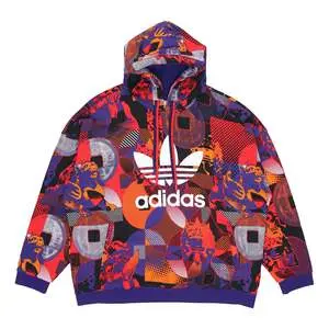 Adidas Originals Series Cny Casual Sports Hooded Pullover - Purple