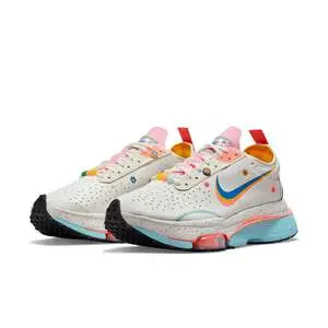 Nike Zoom-type "flowers, Rainbows And Beads" Low Top Sneakers - White