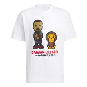 Adidas X Bape Dame 9 Graphic T-shirt Asia Sizing - White