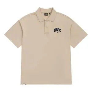 NEW BALANCE Logo Polo Tee Asia Sizing 'beige - Beige/black