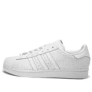 Adidas Superstar Scored Leather Sneakers - White
