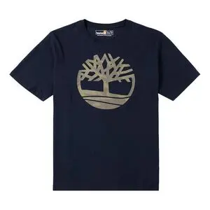 Timberland Tree Logo T-shirt 'navy Camou - Navy/tan/brown