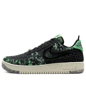 Nike Force 1 Crater Flyknit Next Nature Sneakers - Black/green/white