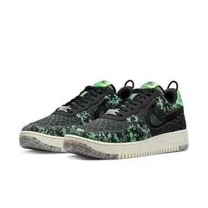 Nike Force 1 Crater Flyknit Next Nature Sneakers - Black/green/white
