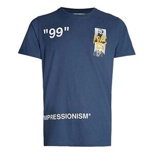 Off-White Cotton Short Sleeve Logo Normal Fit