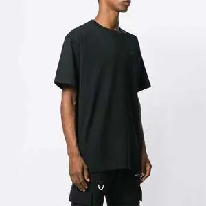 Off-White Unfinished Loose Round Neck Short Sleeve