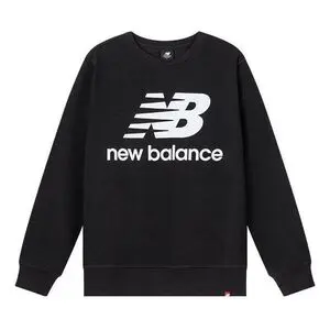 NEW BALANCE Stacked Logo Crew Sweatshirt - Black/white