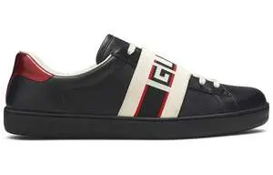 Gucci Ace Stripe Leather Low Top Sneakers