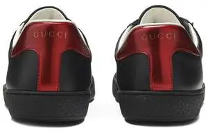 Gucci Ace Stripe Leather Low Top Sneakers