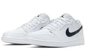 JORDAN 1 Low "white Obsidian" Sneakers - White/obsidian