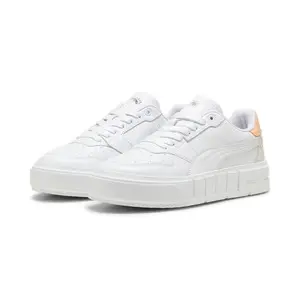 PUMA Cali Court Leather Sneakers - White/peach Fizz