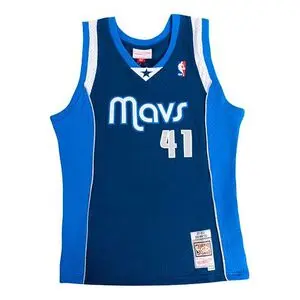 Mitchell & Ness Nba Dallas Mavericks "mavericks 41" Basketball Jersey - Blue/silver