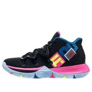 Nike Kyrie 5 Ep 'just Do It' Basketball Sneakers - Black/volt-hyper Pink