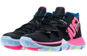 Nike Kyrie 5 Ep 'just Do It' Basketball Sneakers - Black/volt-hyper Pink