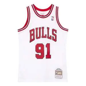 Mitchell & Ness X Nba Chicago Bulls 1997-98 Dennis Rodman 91 Swingman Jersey - White/red