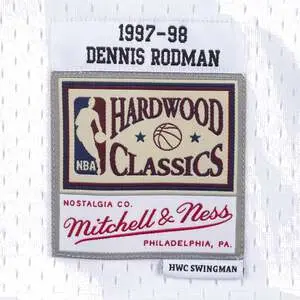 Mitchell & Ness X Nba Chicago Bulls 1997-98 Dennis Rodman 91 Swingman Jersey - White/red
