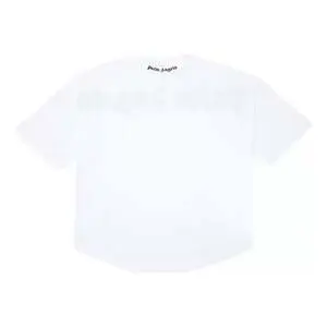Palm Angels Ss21 Classic Logo Over Tee 'white Black - White/black