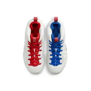 Nike Little Posite One "usa Moon" High Top Sneakers - White/blue/red