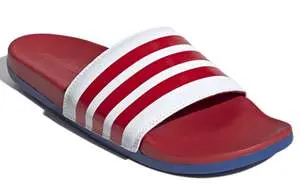 Adidas Adilette Comfort Slides - White/red/blue
