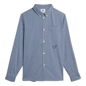 Adidas Originals X Human Made Crossover Embroidered Long Sleeves Shirt - Blue