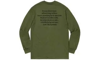 Supreme Fw18 The Killer L/s Tee Olive Bloody Twins Chow Yun Fat Printing Long Sleeves Olive - Green