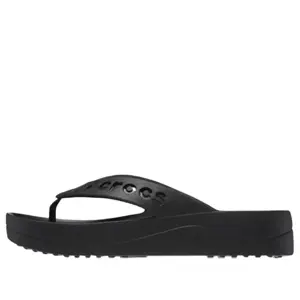 CROCS Baya Platform Cut Out Detail Flip Flops - Black