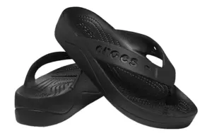CROCS Baya Platform Cut Out Detail Flip Flops